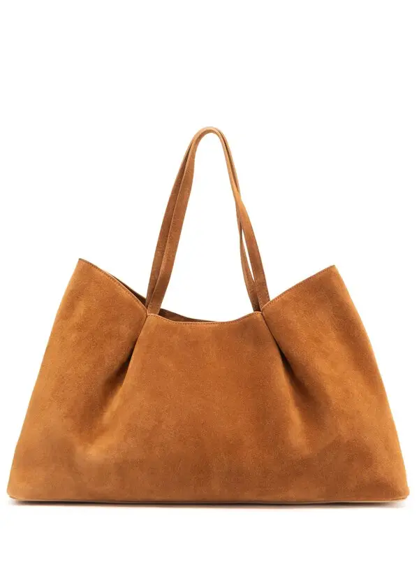 ELLEME Dimple Tote Suede - Cognac