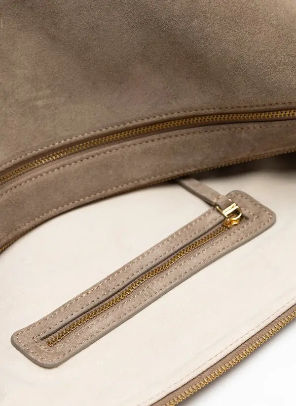 ELLEME Trousse Large Suede - Taupe