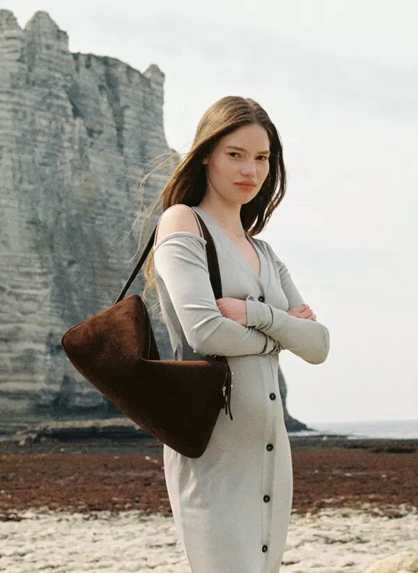 ELLEME Trousse Large Suede - Brownie