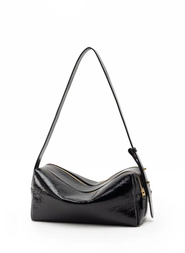 ELLEME Trousse Vintage Leather Pouch - Black