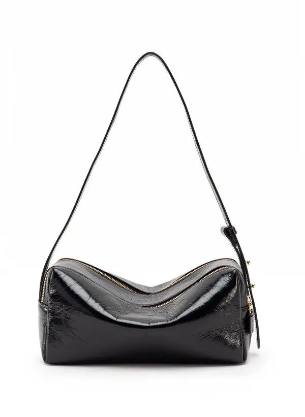 ELLEME Trousse Vintage Leather Pouch - Black
