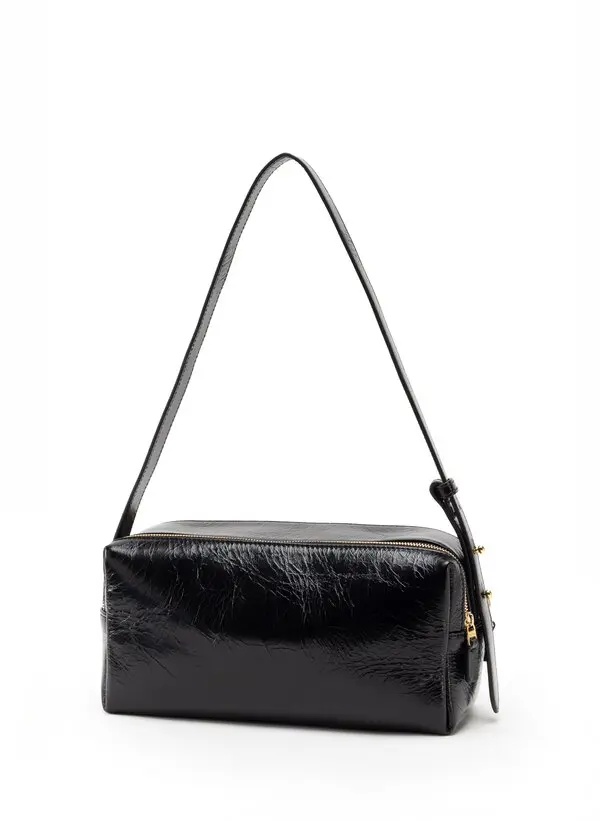 ELLEME Trousse Vintage Leather Pouch - Black