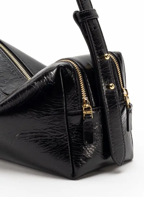 ELLEME Trousse Vintage Leather Pouch - Black