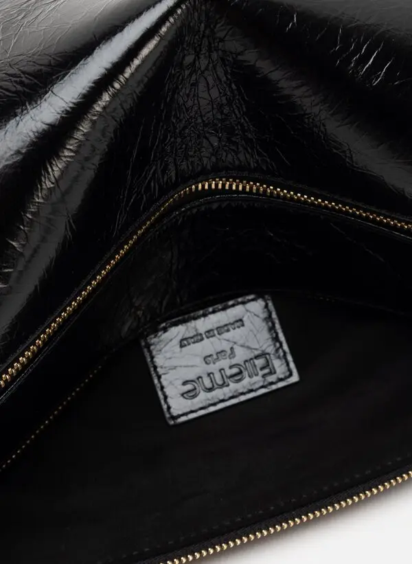 ELLEME Trousse Vintage Leather Pouch - Black