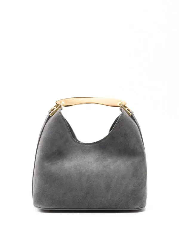 ELLEME Small Boomerang Suede Handbag - Grey