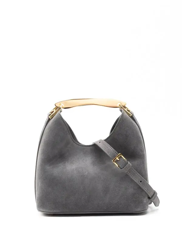 ELLEME Small Boomerang Suede Handbag - Grey