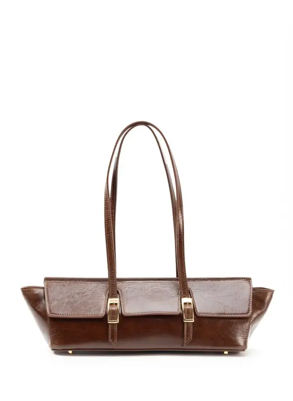 ELLEME Le Bateau Vintage Leather Shoulder Bag - Mocha