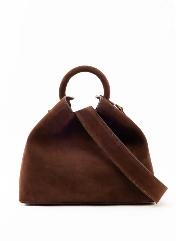 ELLEME Raisin Suede Handbag - Brownie