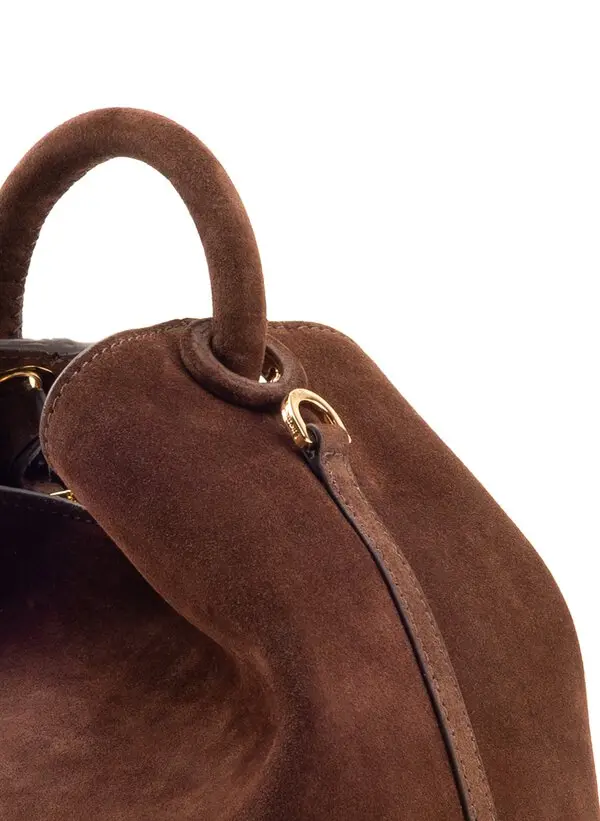ELLEME Raisin Suede Handbag - Brownie