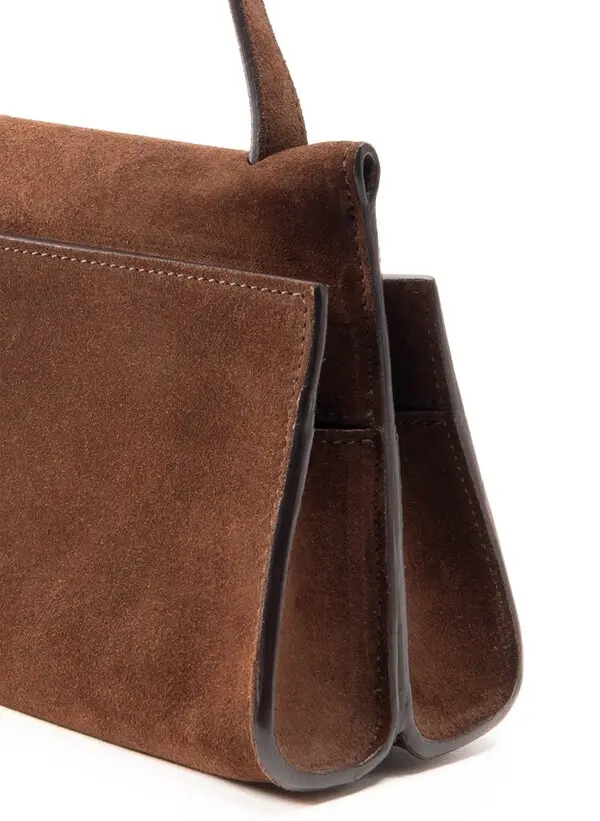 ELLEME Long Papillon Suede Shoulder Bag - Brownie