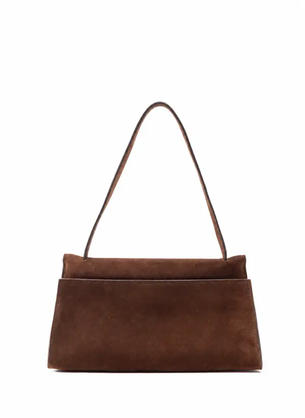ELLEME Long Papillon Suede Shoulder Bag - Brownie