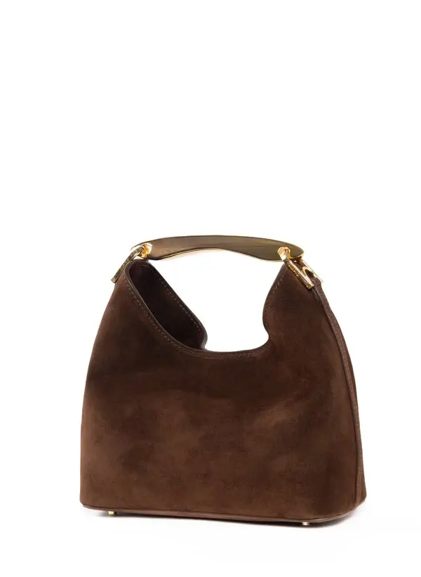 ELLEME Small Boomerang Suede Handbag - Brownie