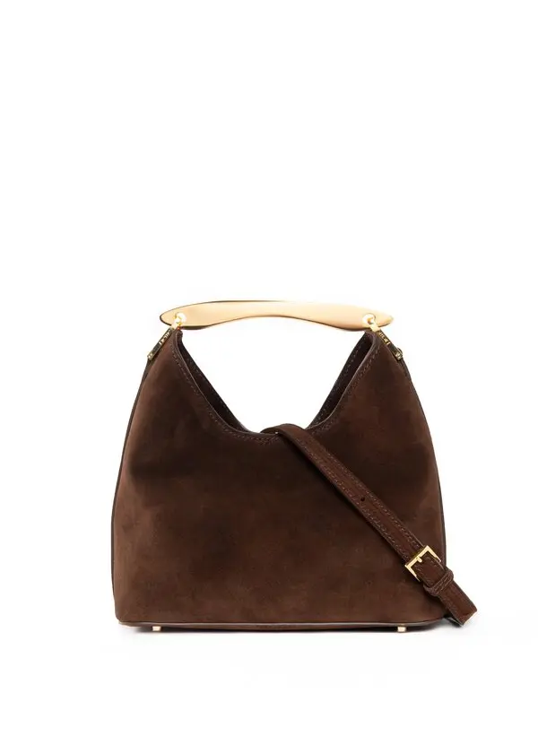 ELLEME Small Boomerang Suede Handbag - Brownie