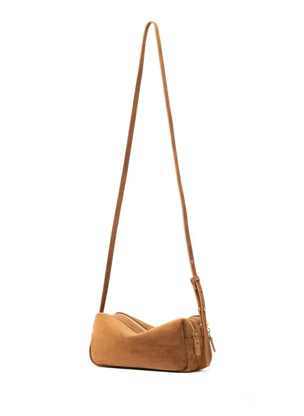 ELLEME Mini Trousse Suede - Cognac