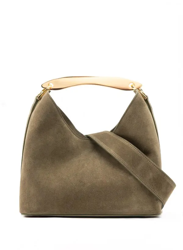 ELLEME Boomerang Large Suede Handbag - Truffle