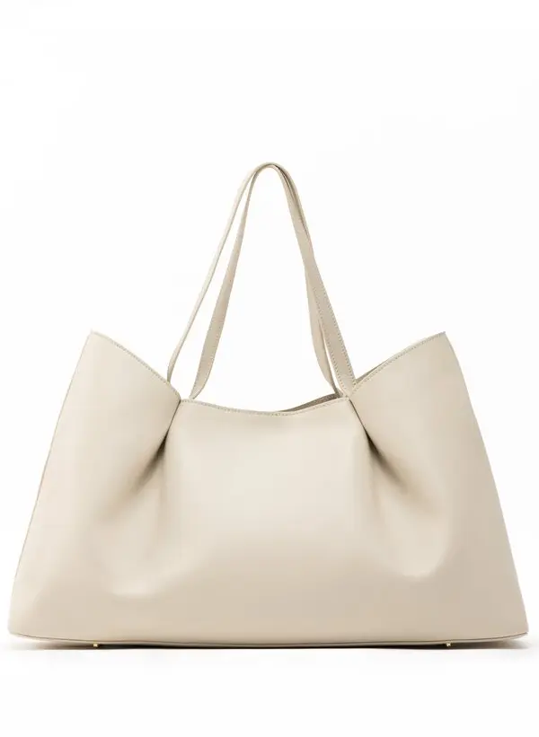 ELLEME Dimple Tote Leather - Sesame
