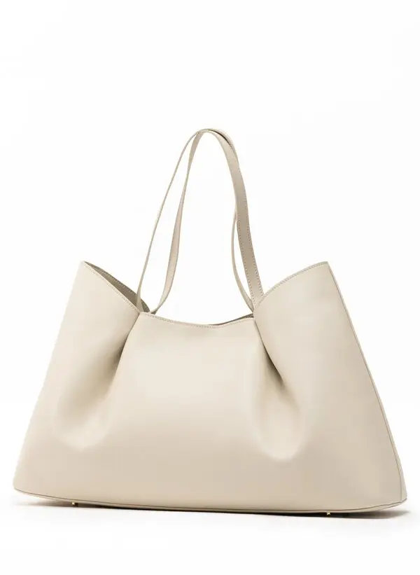 ELLEME Dimple Tote Leather - Sesame