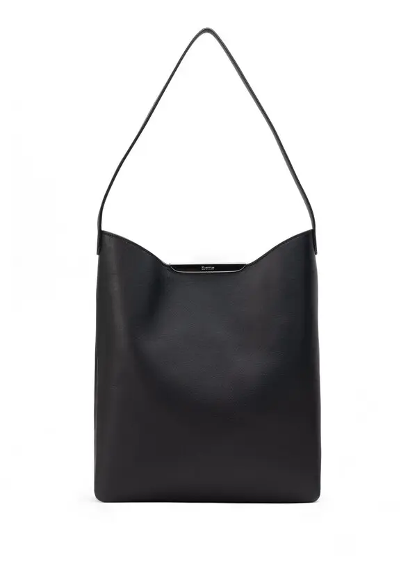 ELLEME Gemini Pebbled Leather Tote - Black