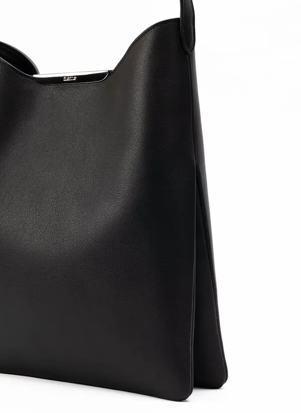 ELLEME Gemini Pebbled Leather Tote - Black