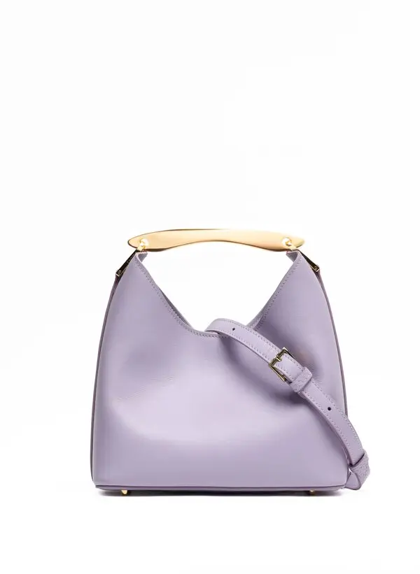 ELLEME Small Boomerang Leather Handbag - Lilac