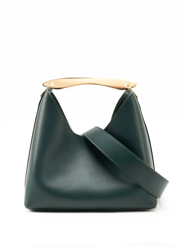 ELLEME Boomerang Large Leather Handbag - Forest Green