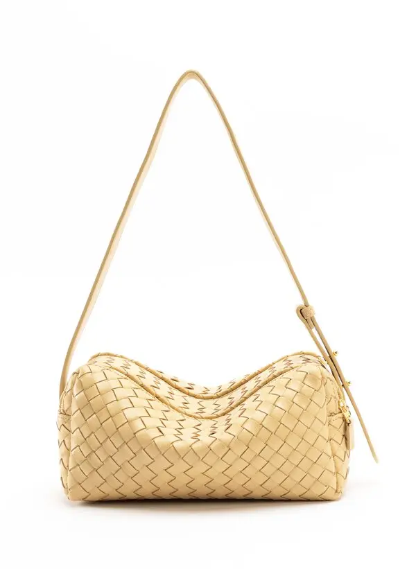 ELLEME Trousse Woven Leather Bag - Butter