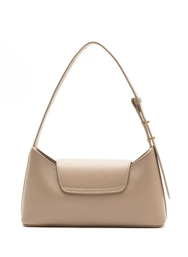ELLEME Envelope Pebbled Leather Shoulder Bag - Taupe