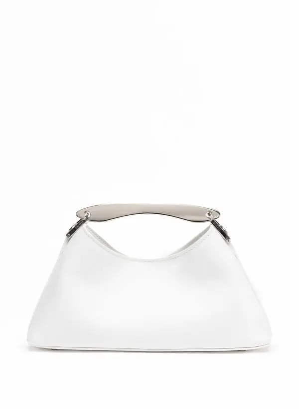 ELLEME Mini Boomerang Leather Handbag - White