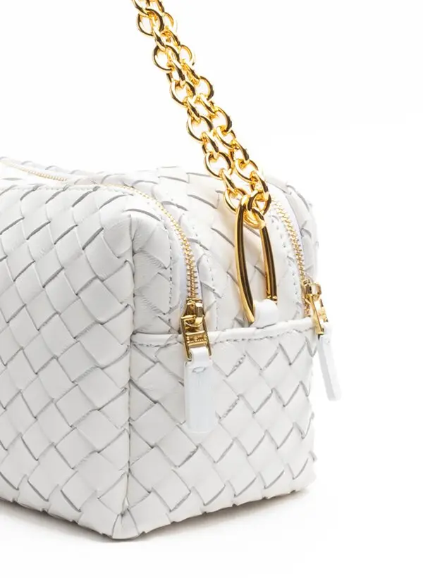 ELLEME Trousse Chain Woven Leather - White