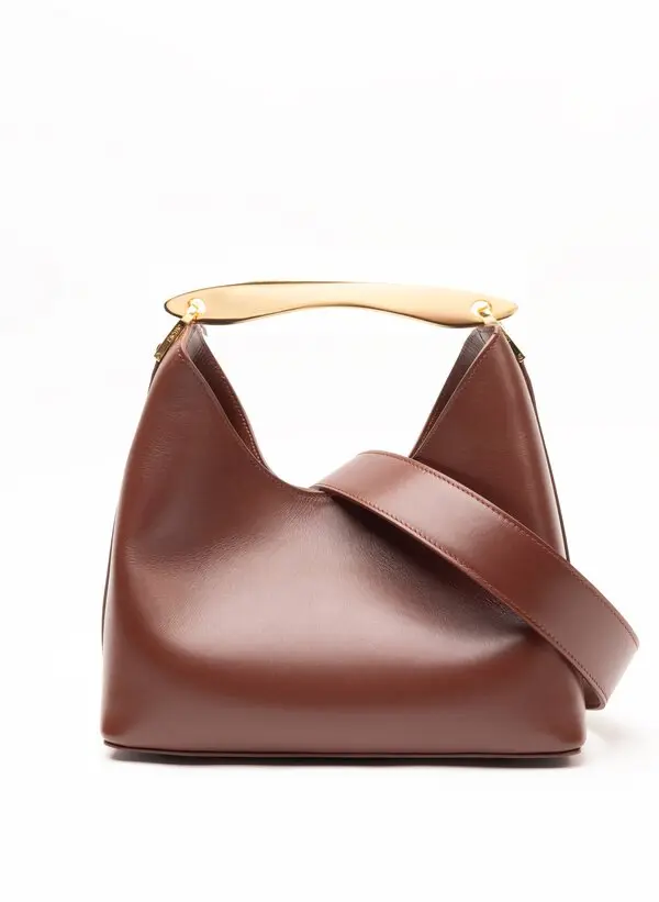 ELLEME Boomerang Large Leather Handbag - Russet