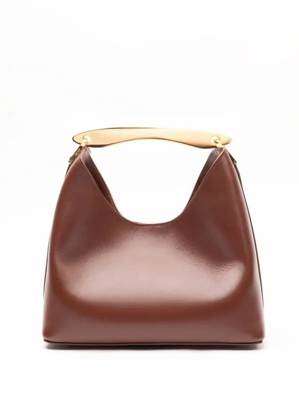 ELLEME Boomerang Large Leather Handbag - Russet