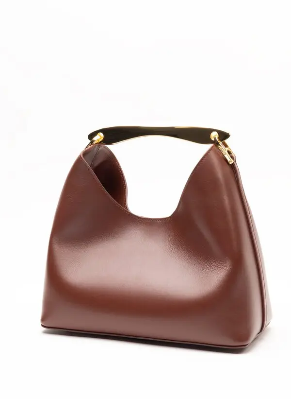 ELLEME Boomerang Large Leather Handbag - Russet