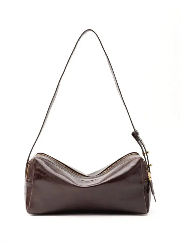 ELLEME Trousse Vintage Leather Bag - Chestnut