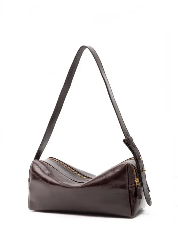 ELLEME Trousse Vintage Leather Bag - Chestnut
