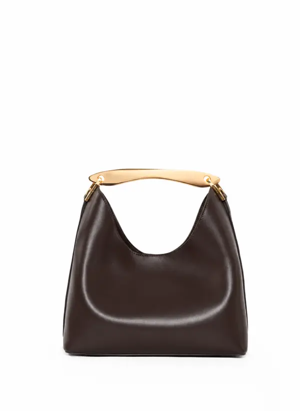 ELLEME Small Boomerang Leather Handbag - Tabacco