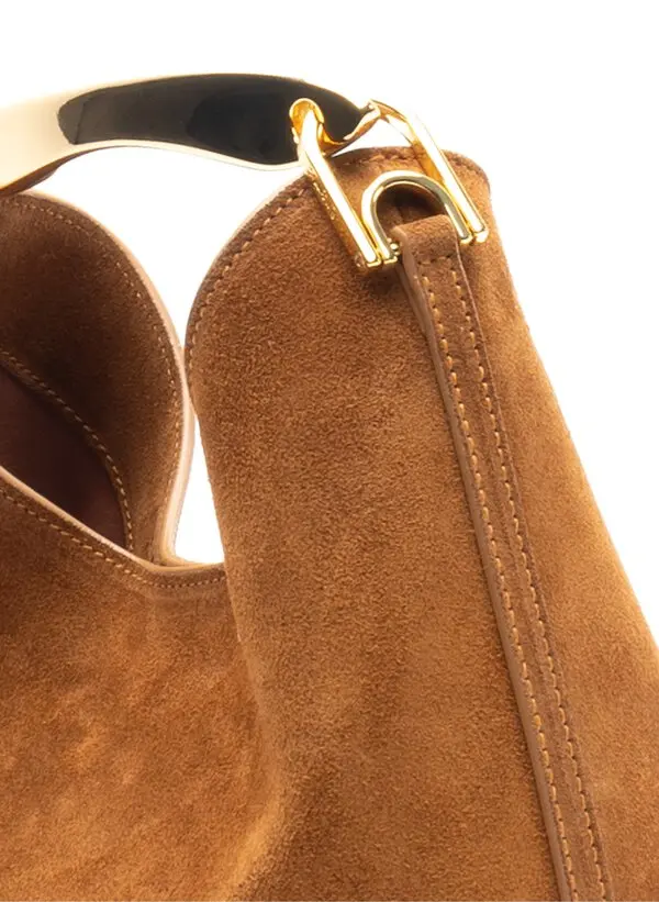 ELLEME Small Boomerang Suede - Cognac
