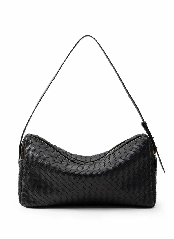 ELLEME Trousse Large Woven Leather - Black