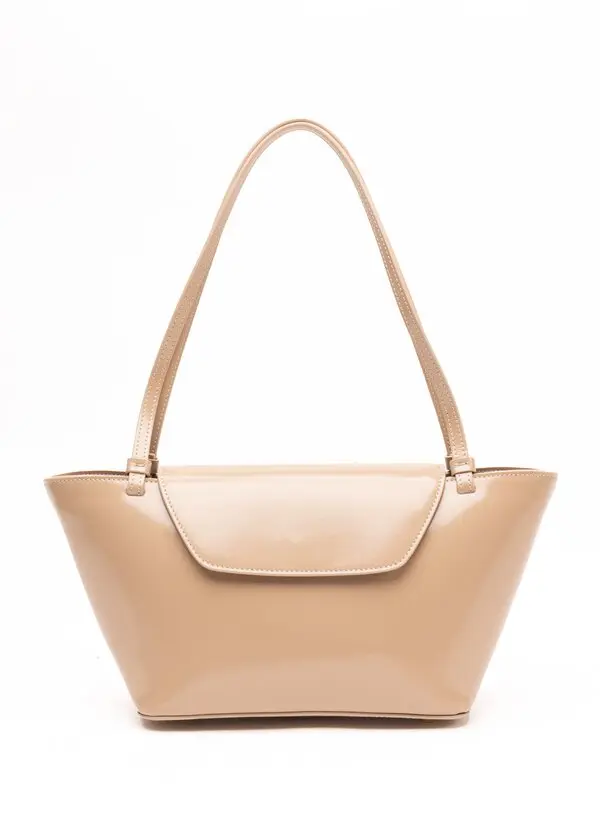 ELLEME Courrier Tote Patent Leather - Beige