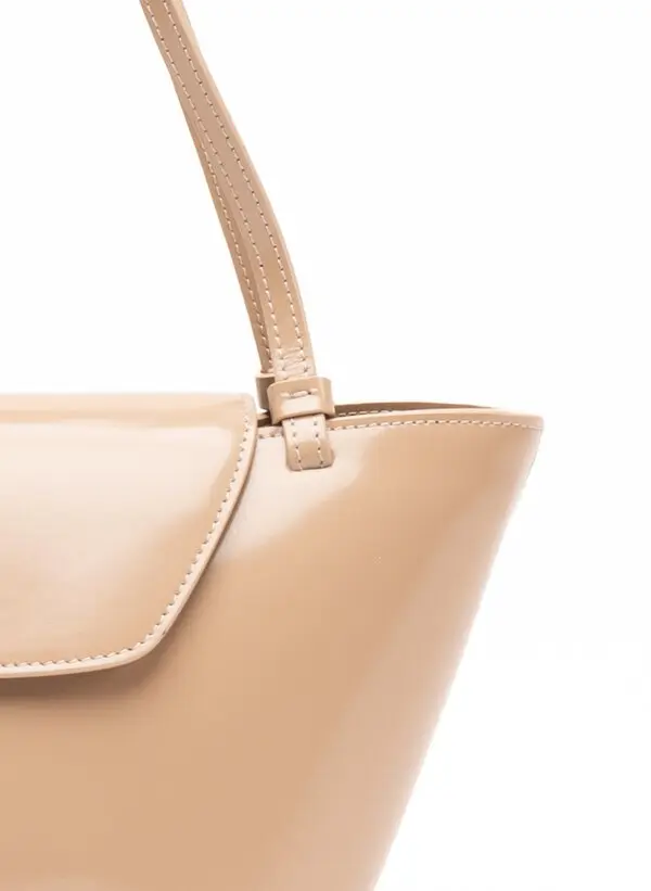 ELLEME Courrier Tote Patent Leather - Beige