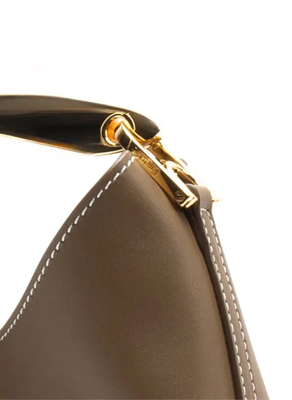 ELLEME Boomerang Leather Top Handle Bag - Rock