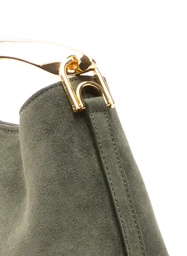ELLEME Mini Boomerang Suede Bag - Khaki