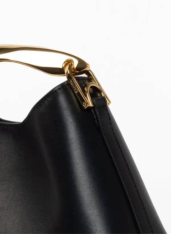 ELLEME Mini Boomerang Leather Bag - Black