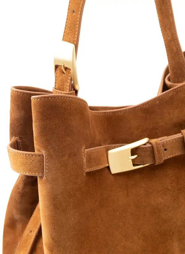 ELLEME Belt Bag Suede - Cognac