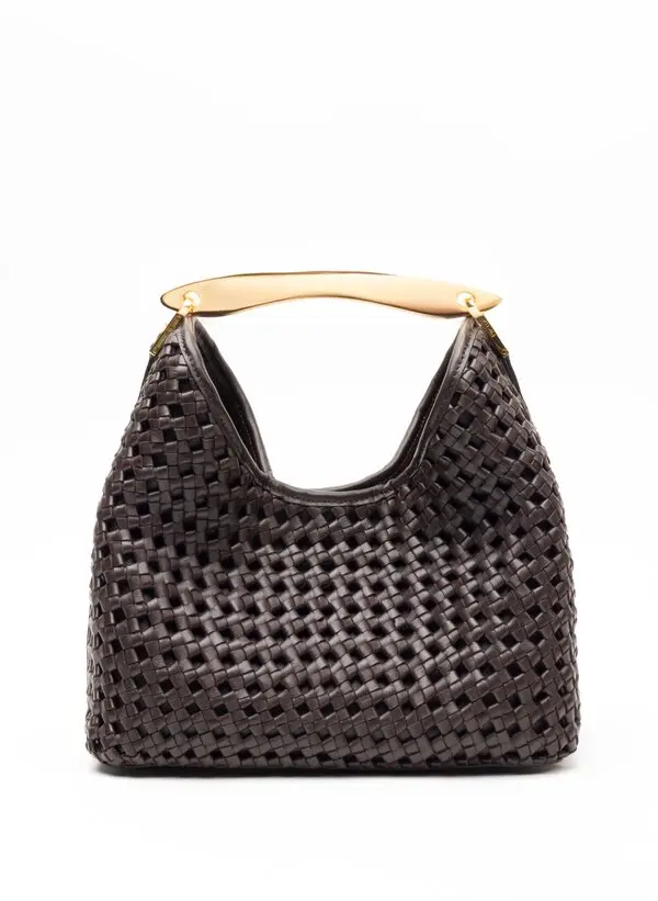 ELLEME Boomerang Woven Leather - Dark Brown