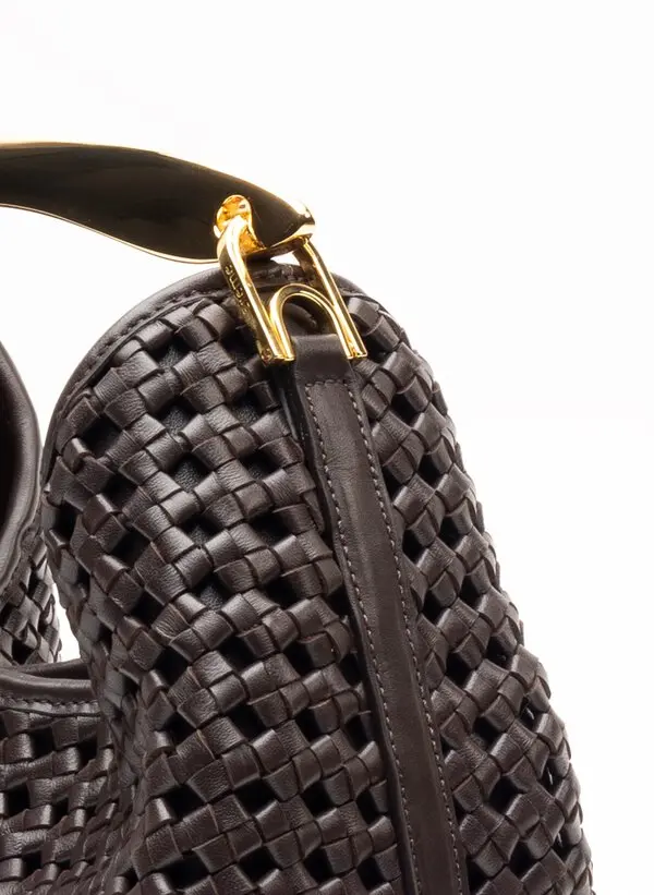 ELLEME Boomerang Woven Leather - Dark Brown