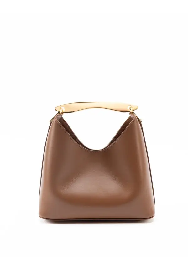 ELLEME Boomerang Small Leather Handbag - Cognac