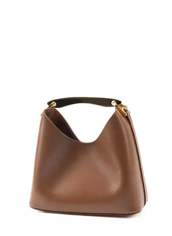 ELLEME Boomerang Small Leather Handbag - Cognac