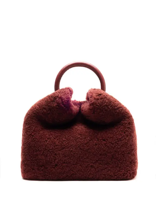 ELLEME Baozi Shearling Teddy Bag - Red