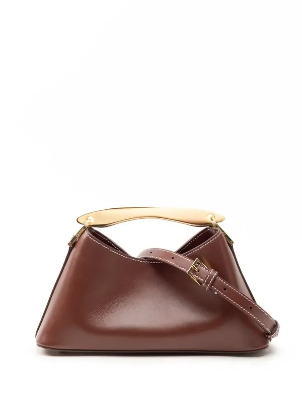 ELLEME Mini Boomerang Leather Handbag With Metal Handle