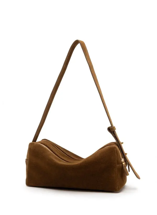ELLEME Trousse Suede - Tabacco